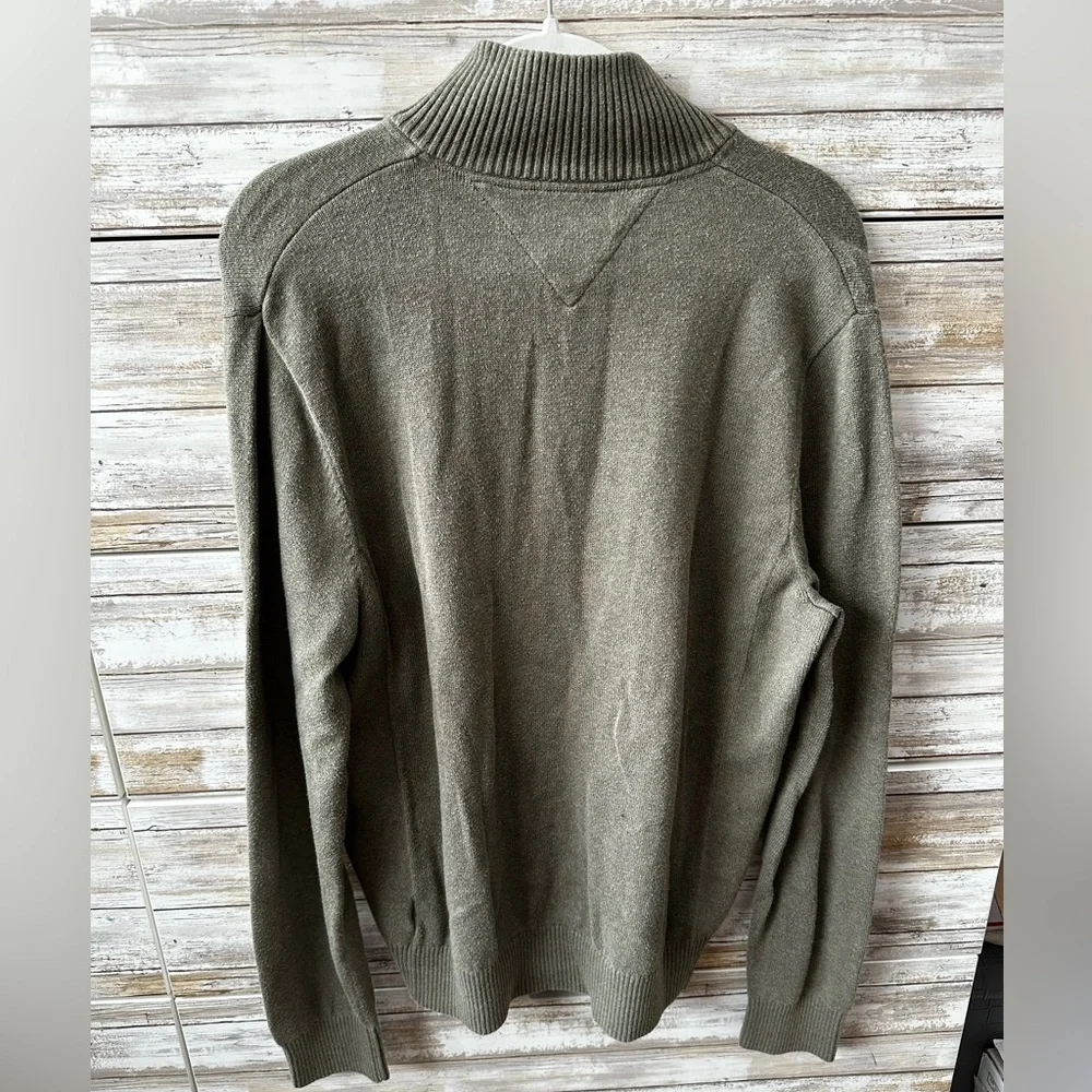 Tommy Hilfiger | Sweaters | Tommy Hilfiger Olive Green 4 Zip Pullover ...